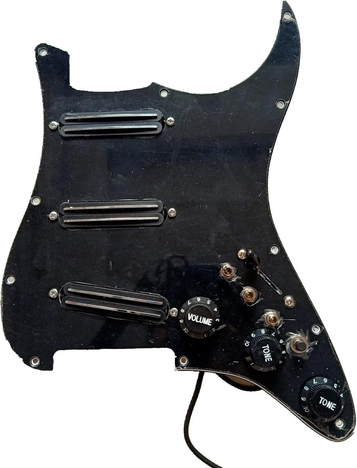 SSS Prewired Guitar Strat Pickguard Set Humbucker Pickups Coil ...
