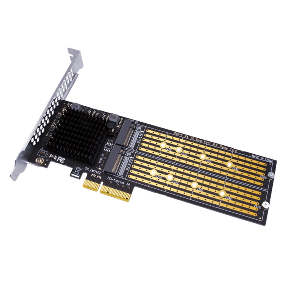 SSU PCI-E X4 to Dual NVMe PCIe Adapter,M.2 NVMe SSD to PCI-E X8/X16 ...