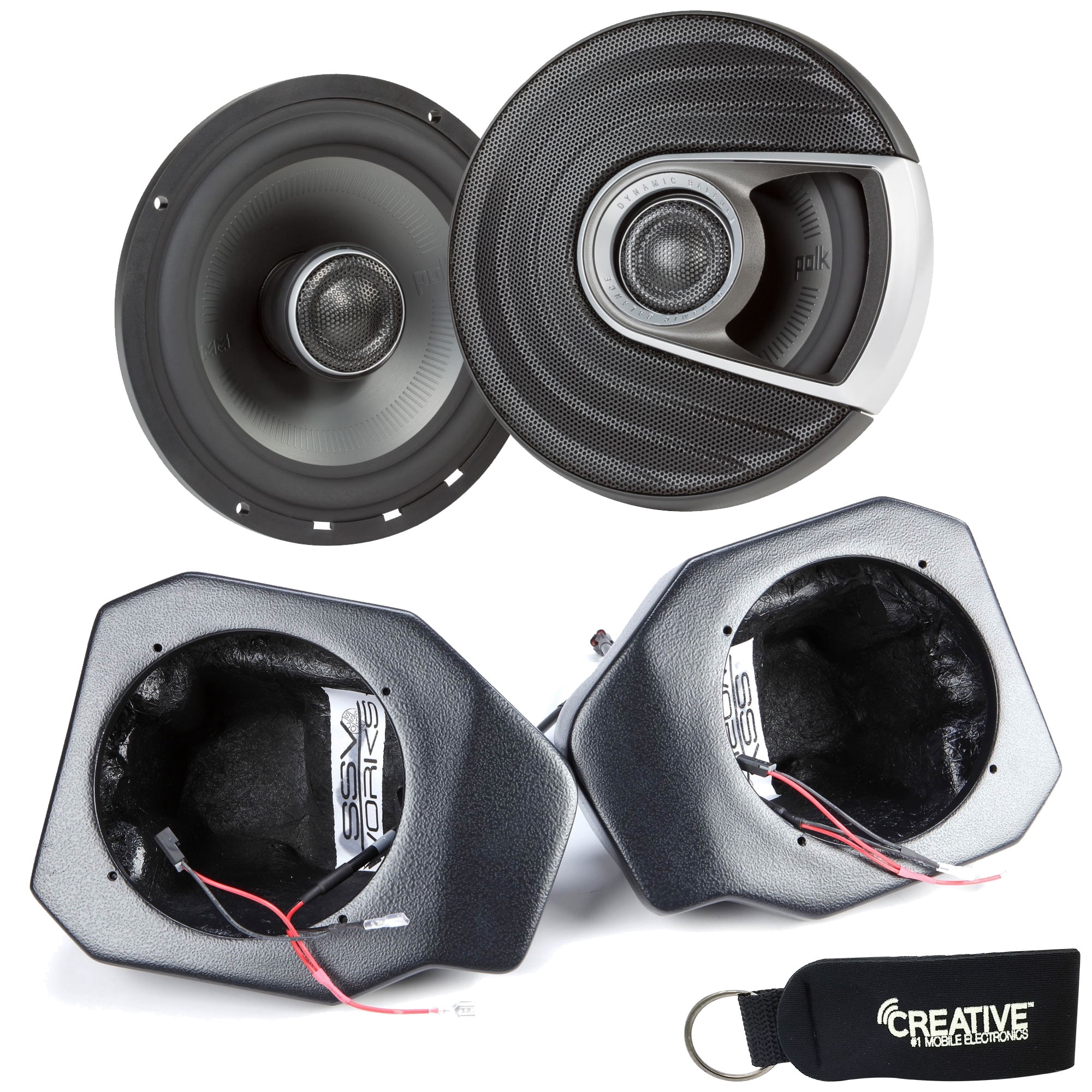 SSV Works For RG4-F65U Polaris Ranger Front Kick Pods '18-up + Polk ...