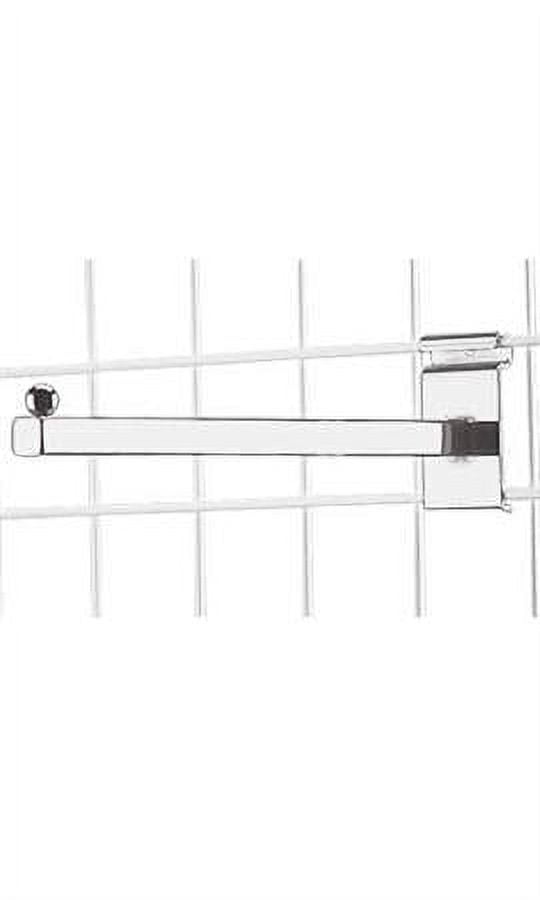 SSWBasics 12 inch Straight Square Chrome Faceout for Wire Grid - Pack ...