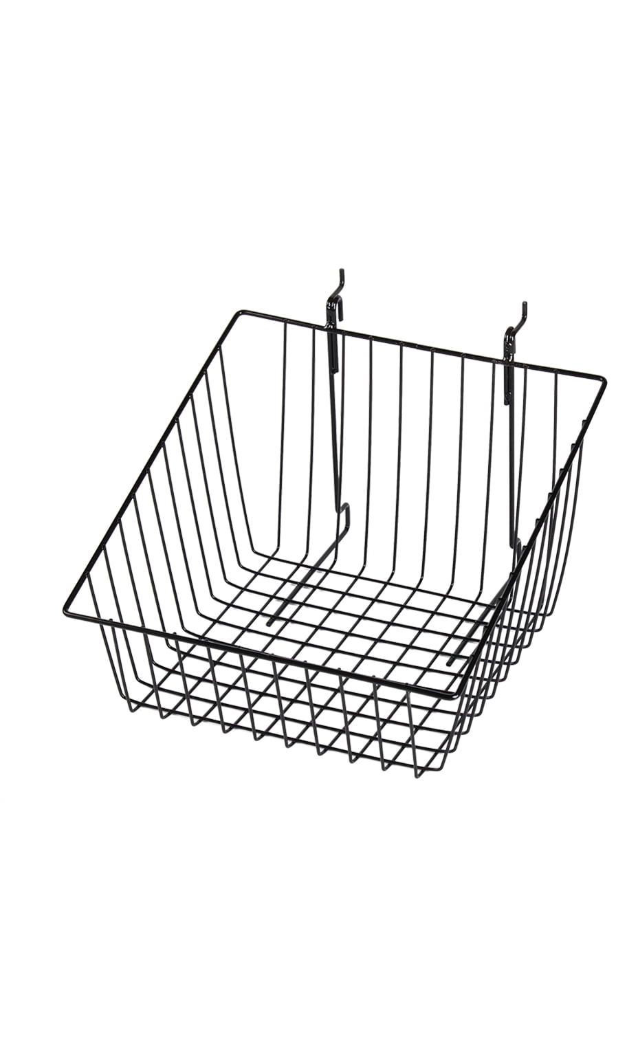 SSWBasics 12" x 12" x 8" Black Mini Grid Basket with 4 inch Slanted ...