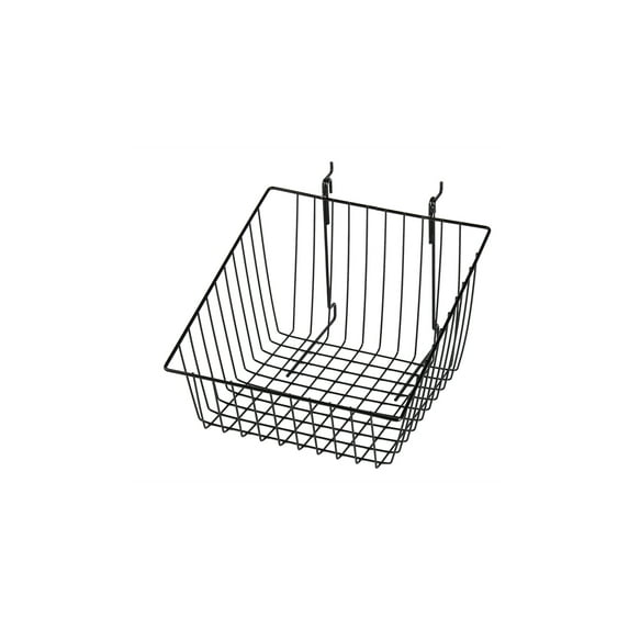 SSWBasics 12" x 12" x 8" Black Mini Grid Basket with 4 inch Slanted ...