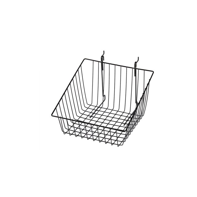 SSWBasics 12" x 12" x 8" Black Mini Grid Basket with 4 inch Slanted ...