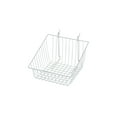 SSWBasics 12" x 12" x 8" White Mini Grid Basket with 4 inch Slanted ...