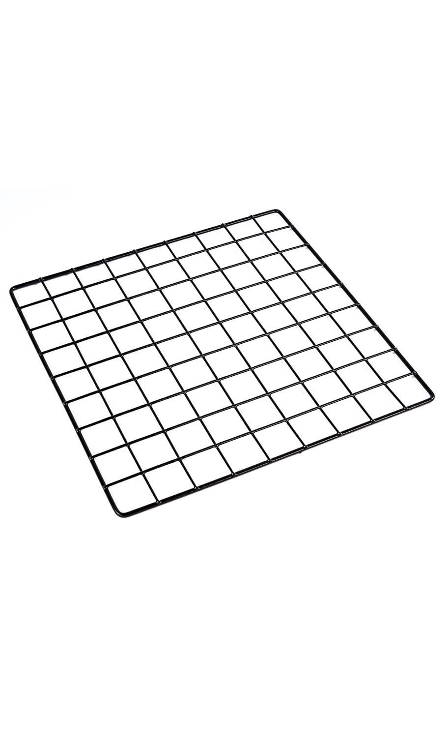 SSWBasics 14 x 14 inch Mini Black Wire Grid Panel- Black Wire Grid Wall ...