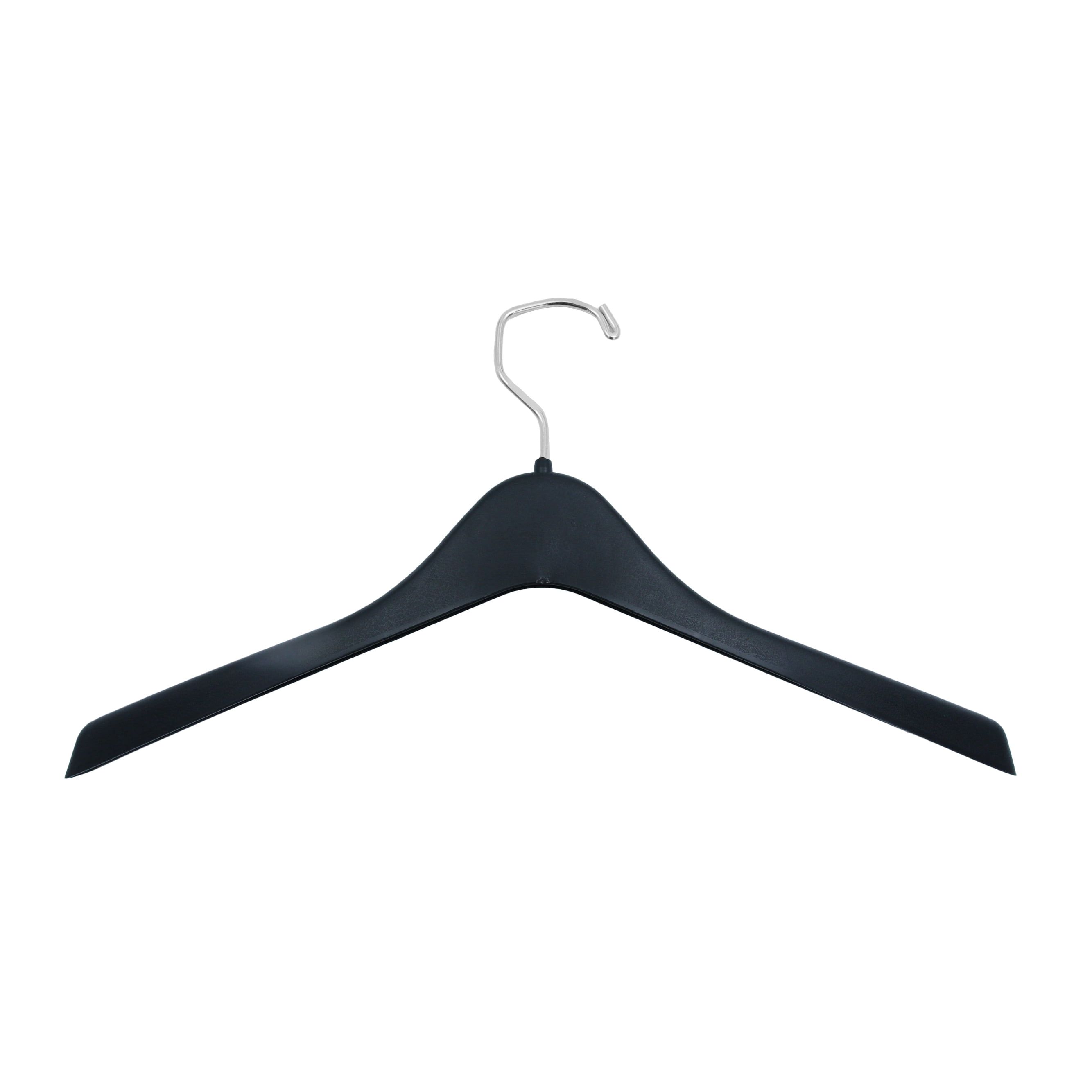 SSWBasics 17 Inch Contoured Black Plastic Hangers - Case of 100 ...
