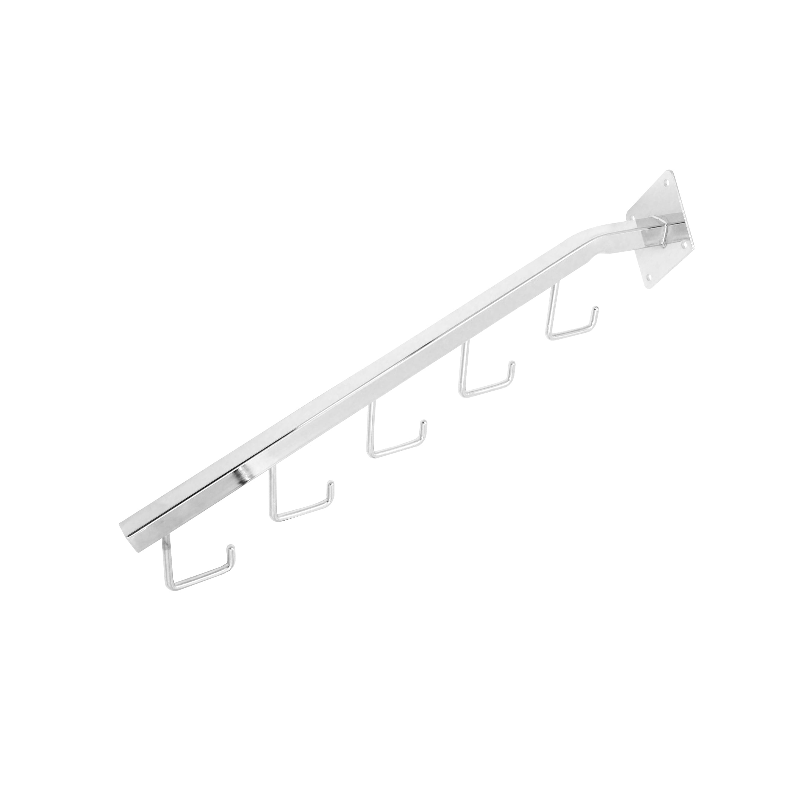 SSWBasics 18 inch Chrome J-Hook Waterfall Wall Mount - Set of 3 ...
