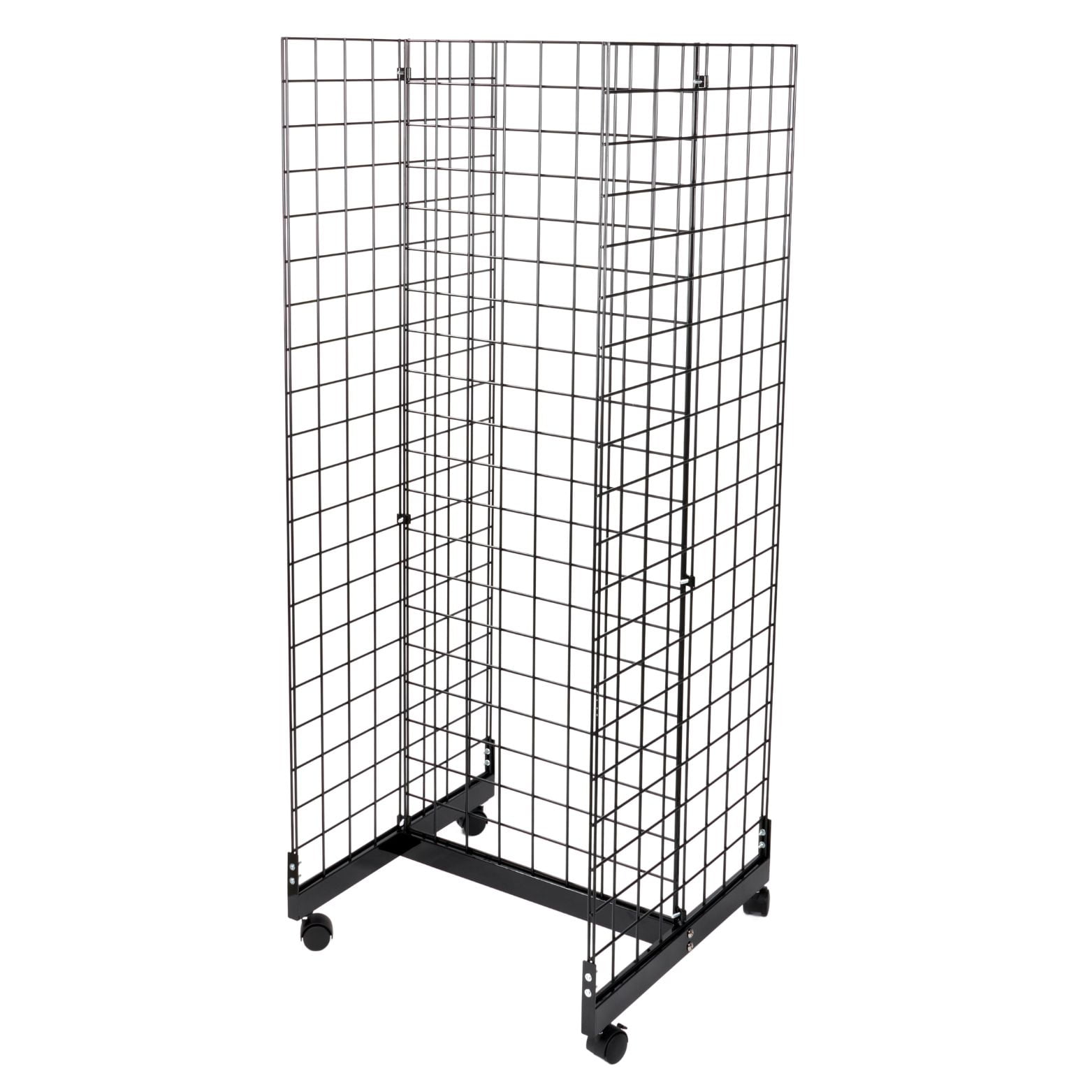 SSWBasics 2 Foot x 2 Foot Black Grid Gondola Unit - Durable Retail ...