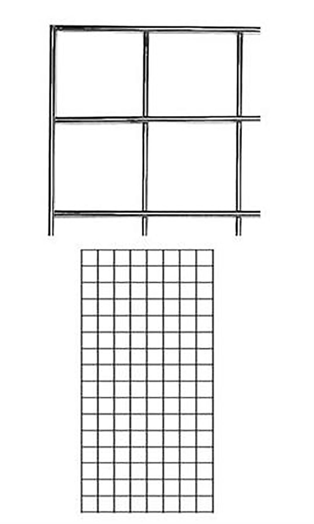 SSWBasics 2' X 4' Chrome Wire Grid Wall Panels - Durable Grid Wall ...