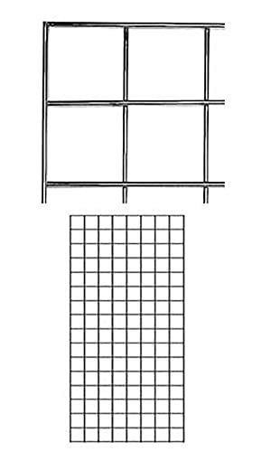 SSWBasics 2 X 4 Chrome Wire Grid Wall Panels Durable Grid Wall Display ...