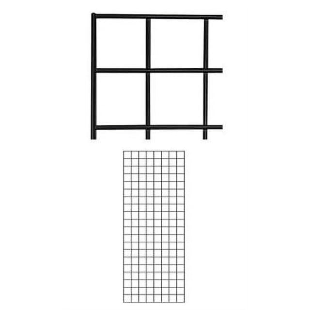 SSWBasics 2 x 5 Foot Black Wire Grid Panel - 3” on Center ¼" Thick ...