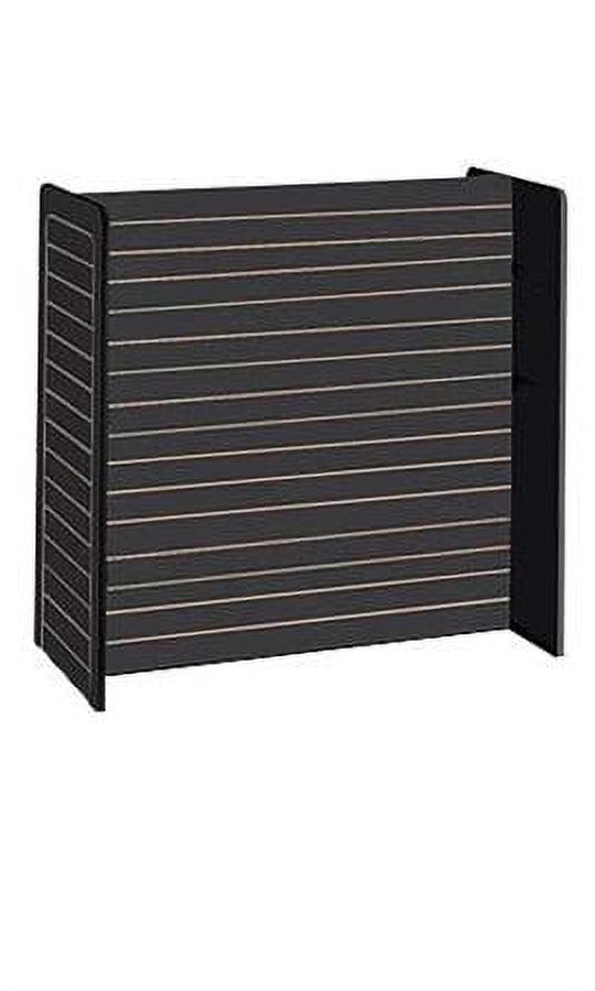 SSWBasics 24 x 48 x 48 inch Black Slatwall Gondola - Black Slatwall ...