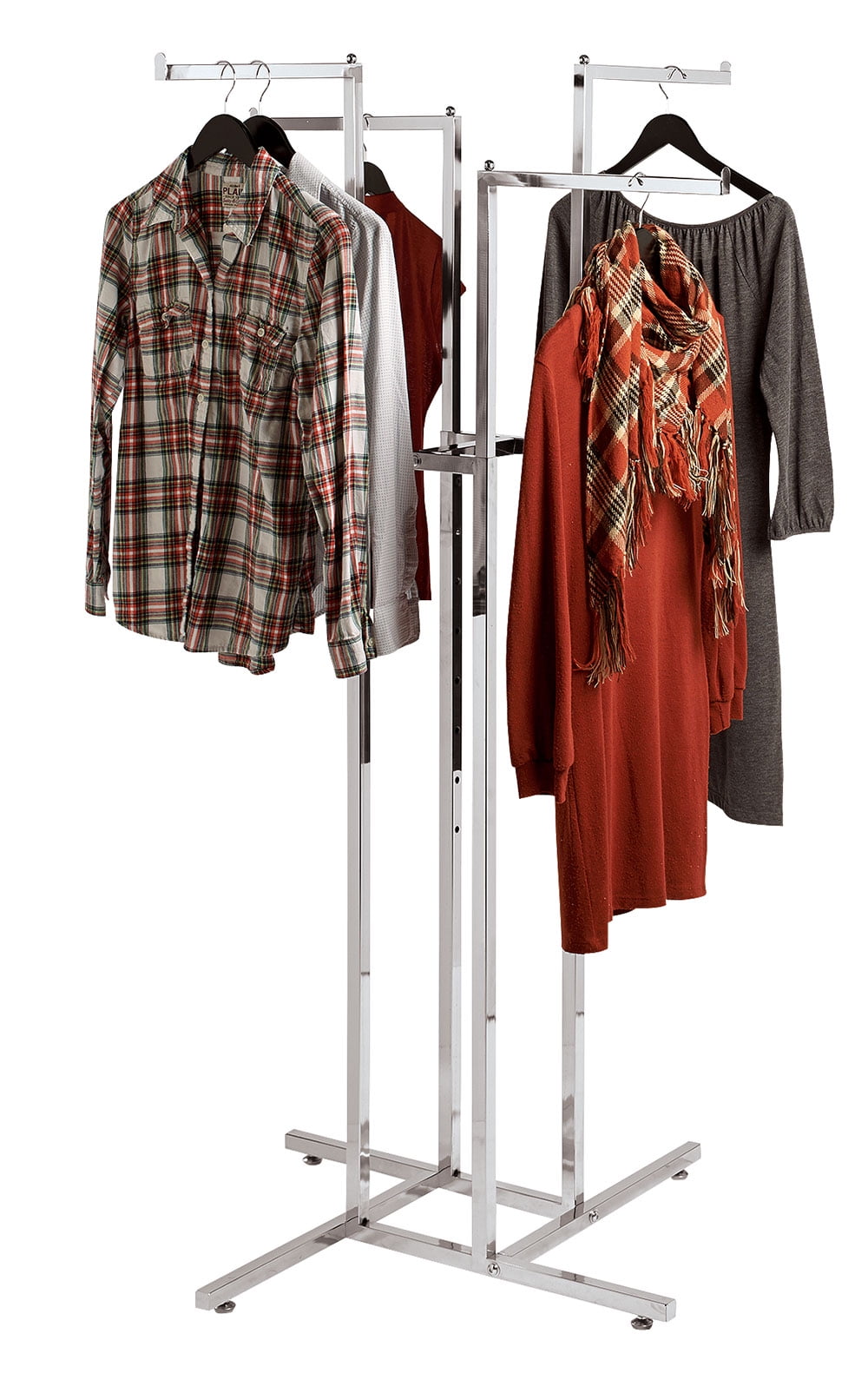 SSWBasics 4 Way Rack with 4 Straight Arms - Walmart.com