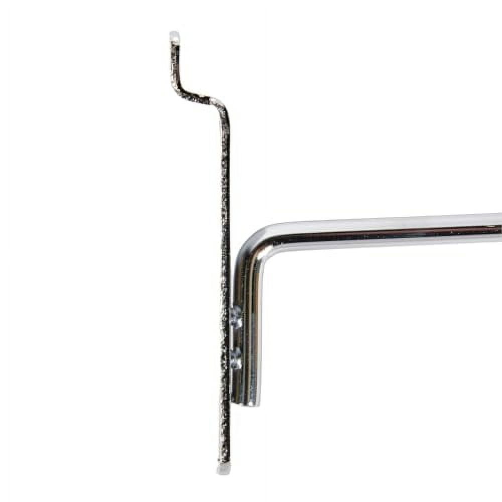 SSWBasics 6" Chrome Slatwall Hooks - Pack of 25 | Durable Slat Wall ...