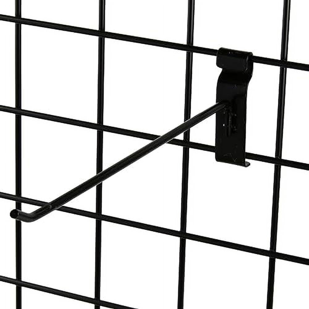 SSWBasics 6 Gridwall Hooks Pack of 25 Black Wire Grid Wall Hooks ...