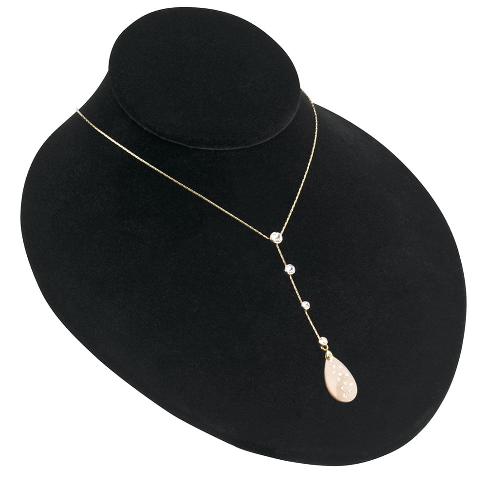 SSWBasics Adjustable Black Velvet Necklace Bust - 10 Pack- Black Velvet ...