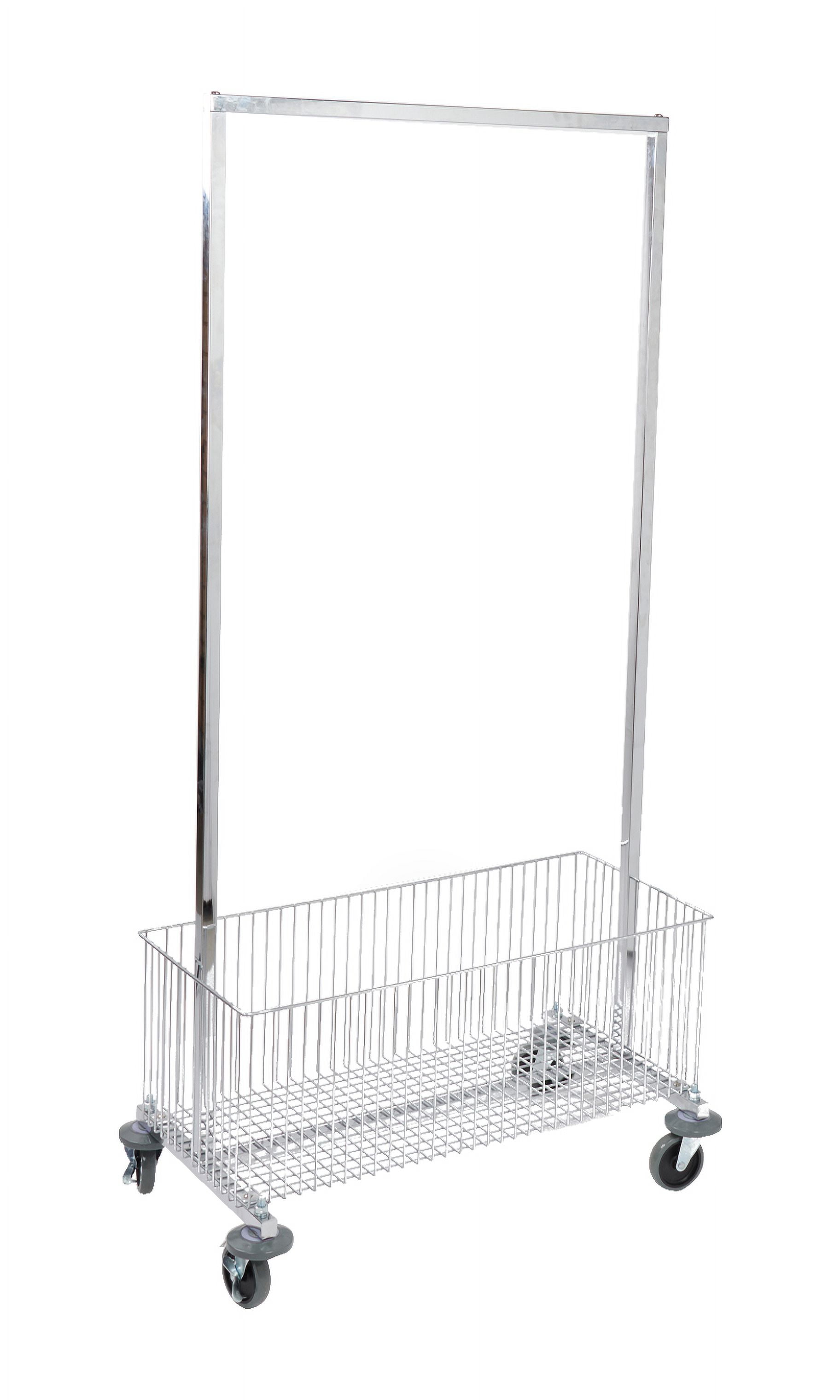 SSWBasics Adjustable Stocking Rack with Basket - 34"L x 20"W x 70"H ...