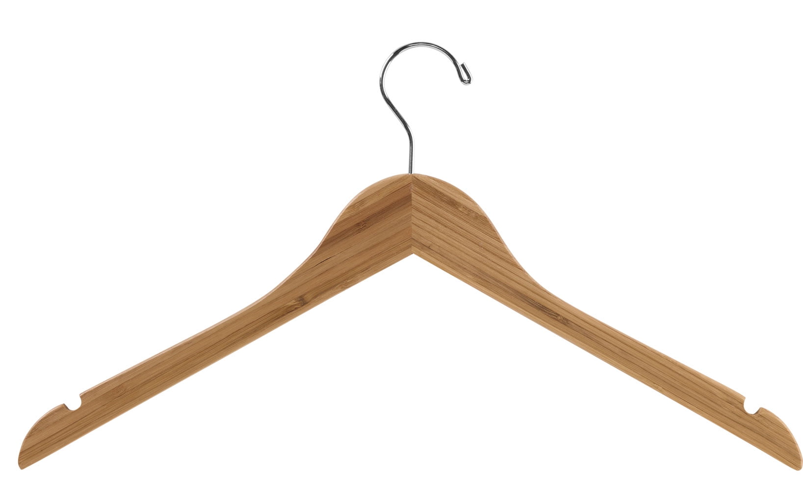 SSWBasics Bamboo Hangers For Clothes - Hanger 17" - Case of 50 ...