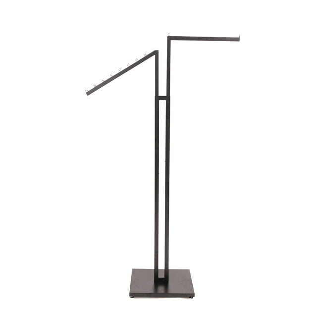 SSWBasics Clothing Rack - Black 2-Way - Straight & Slanted Arms with ...