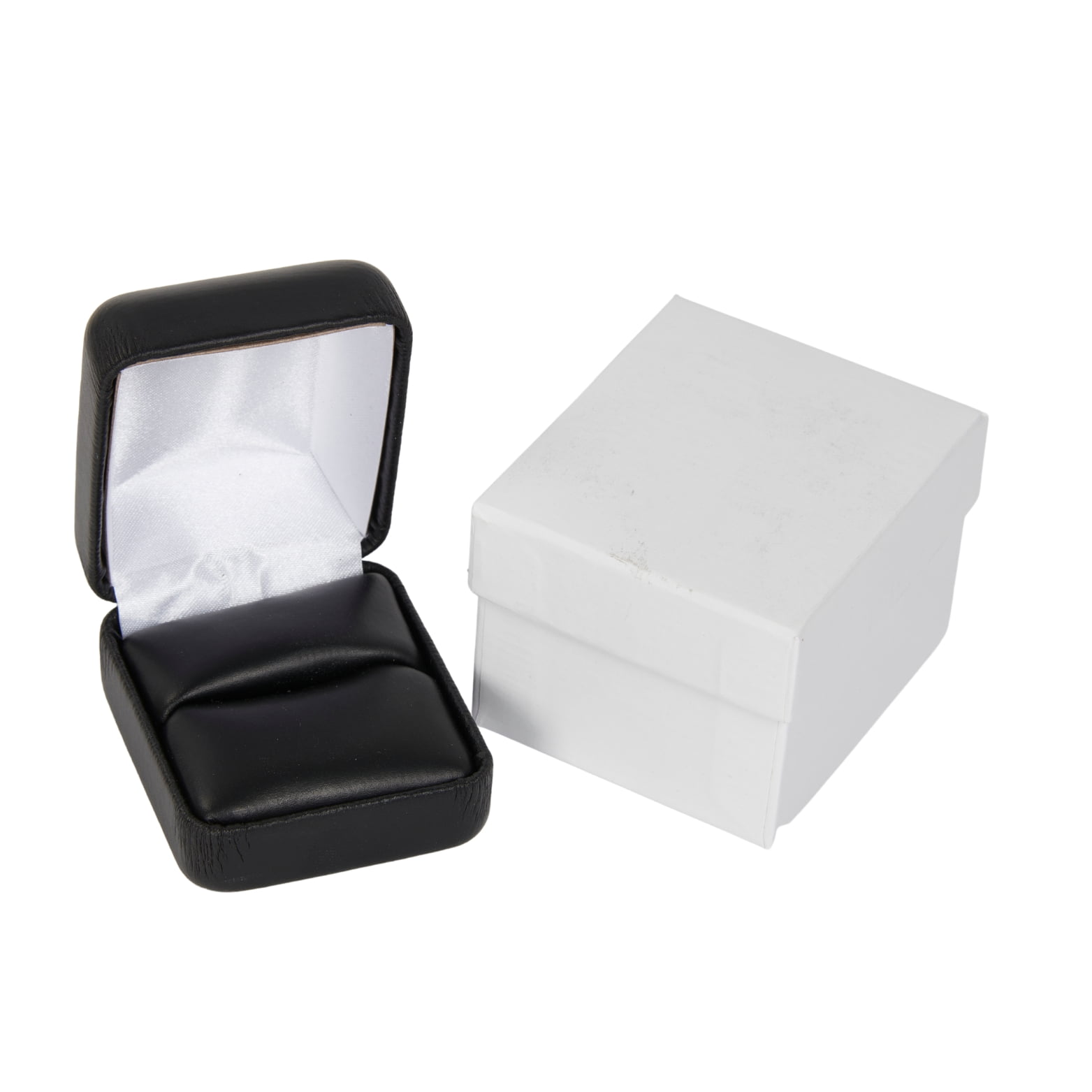 SSWBasics Black Faux Leather Ring Box - 50 Pack - Walmart.com