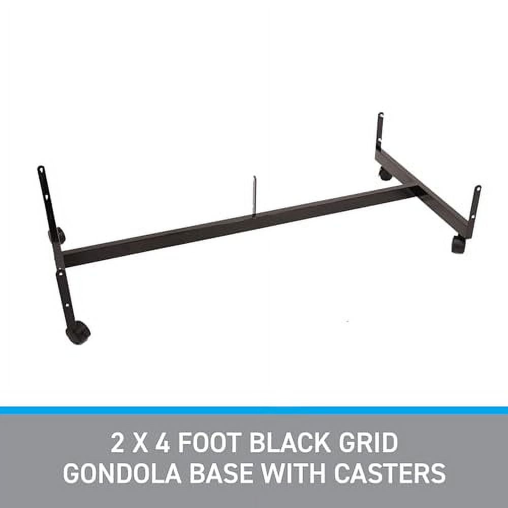 SSWBasics Black Grid Gondola Base with Casters (Use with existing 3” on ...