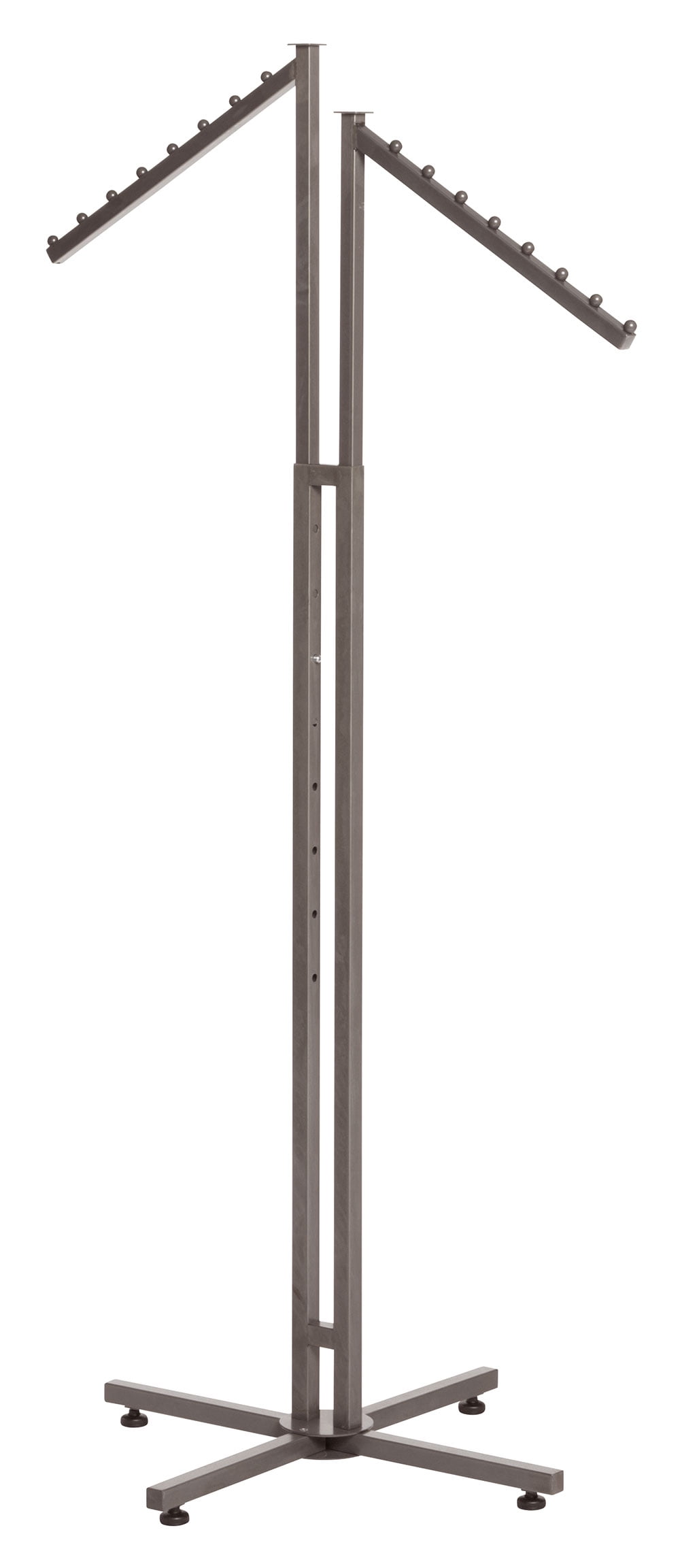 SSWBasics Raw Steel Adjustable Slant Arm Clothing Rack, Boutique Style ...