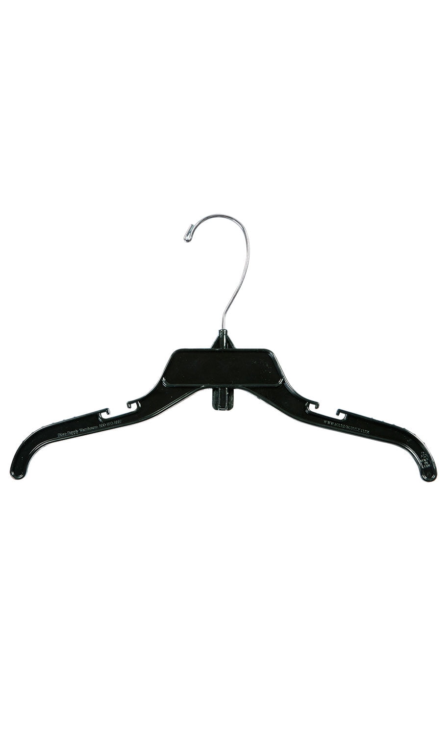 SSWBasics Break-Resistant Black Plastic Hangers - 12 Inch Small Hangers ...