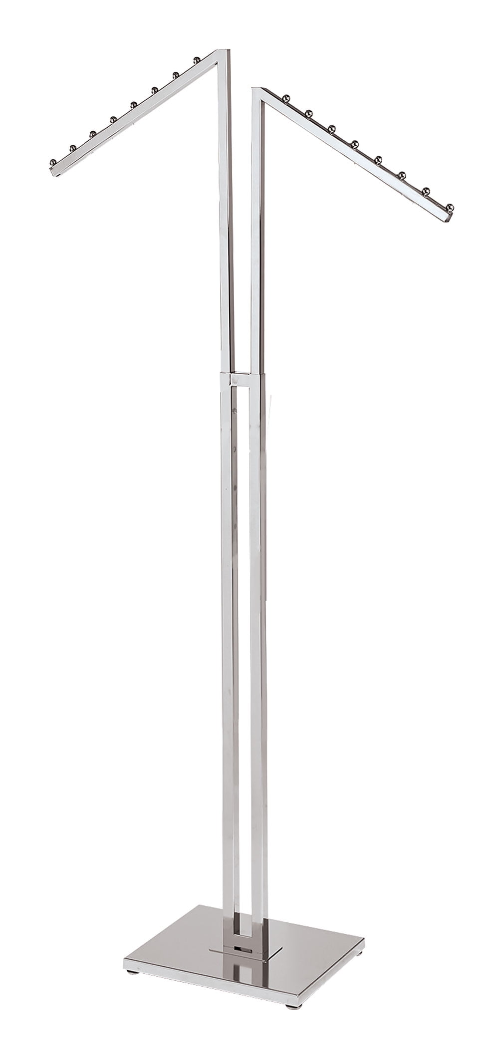 SSWBasics Chrome 2-Way Adjustable Slant Arm Clothing Display Rack ...