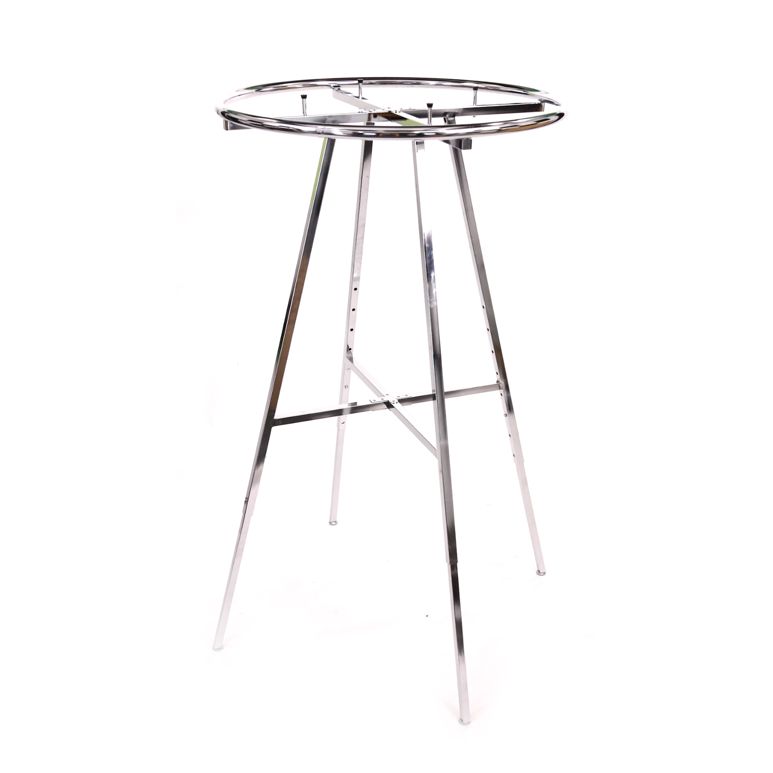 SSWBasics Chrome Round Rack KD- Retail Clothing Rack - Sturdy Chrome ...