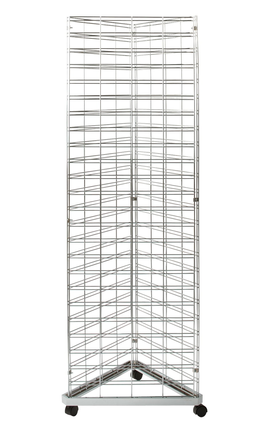 SSWBasics Chrome Triangle Slat Grid Tower with Base & Casters - Walmart.com