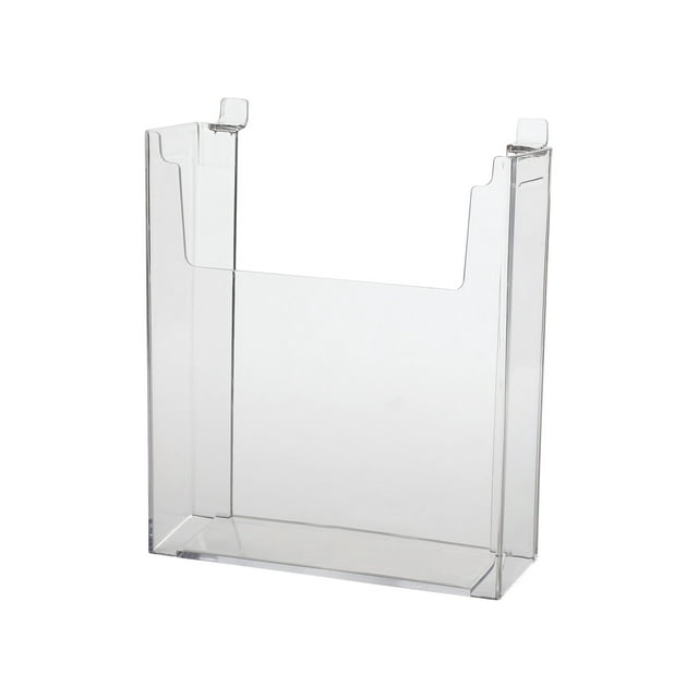 SSWBasics Clear Acrylic Literature Holder for Slatwall - 8 1/2”W x 11”H ...