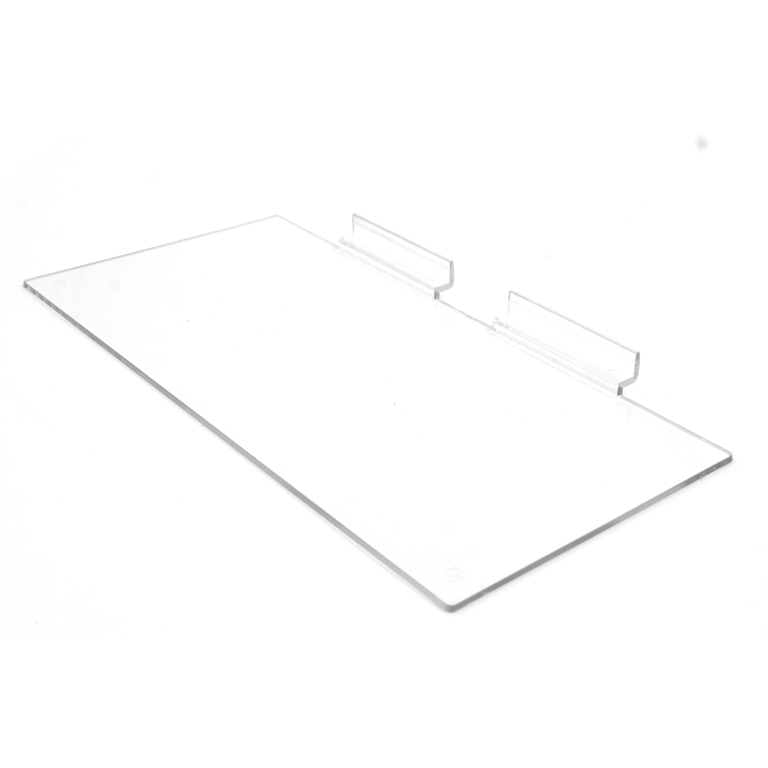 Easy Install Clear Plastic Shelves for Slatwall - 12”L x 6”W - Retail ...