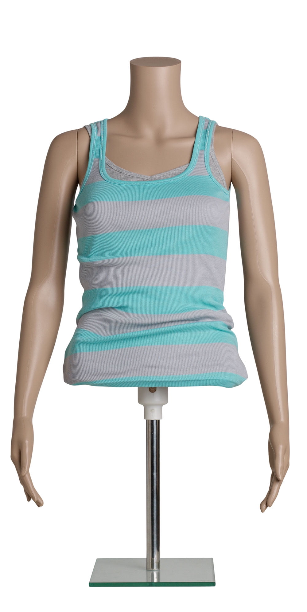 SSWBasics Female Mannequin Torso with Stand - Adjustable Half Body ...