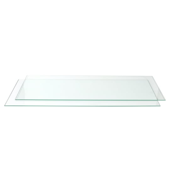 SSWBasics Floating Shelves - Pack of 2 Tempered Glass Shelves 12"W x 36 ...