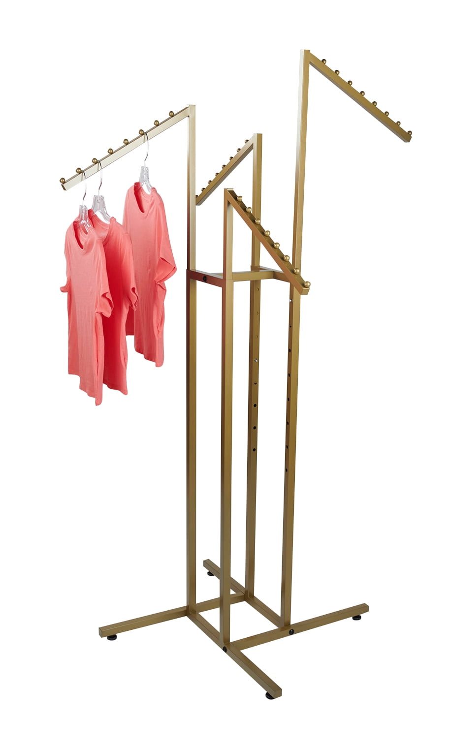 SSWBasics Gold 4-Way Clothing Rack with Slant Arms - Walmart.com