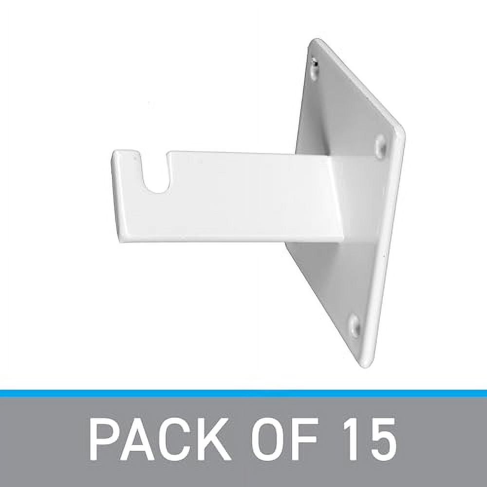 Wall Mount Brackets for Wire and Slatgrid Panels - White - 15 Pack - - Walmart.com
