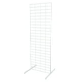 SSWBasics Gridwall Panel Display Stand - 2 x 6 Foot White Slat Grid ...