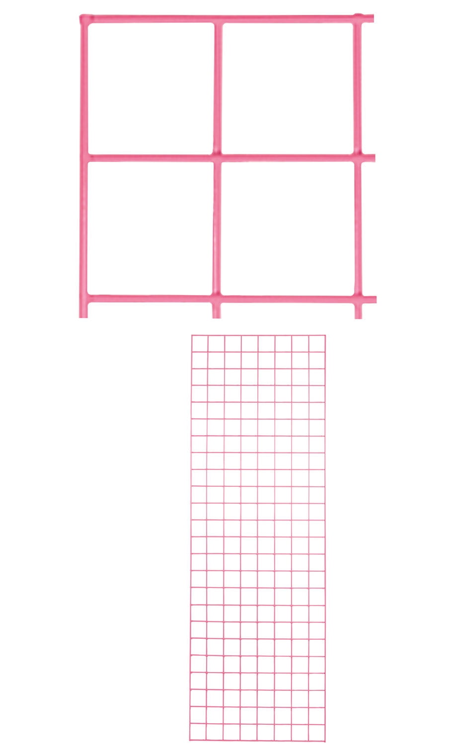 2' x 6' Hot Pink Wire Grid Wall Display Panel - Spaced 3" on Center ...