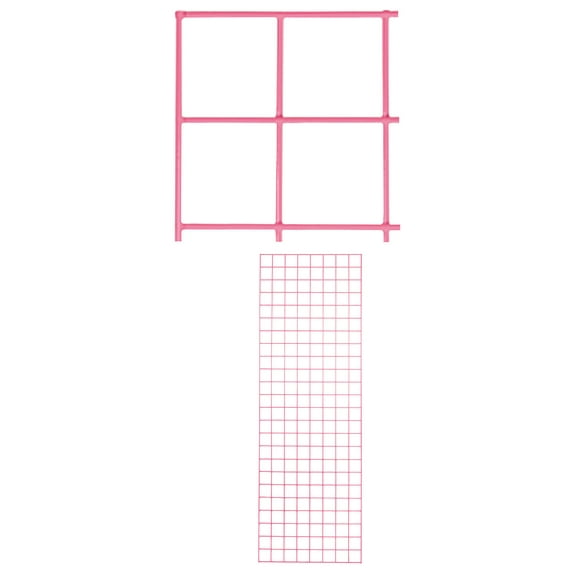 2' x 6' Hot Pink Wire Grid Wall Display Panel - Spaced 3" on Center ...