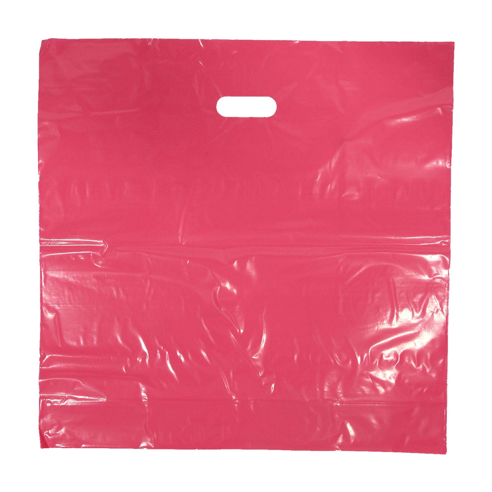 SSWBasics Jumbo Low Density Pink Plastic Bags - 20”W x 5”D x 20”H ...