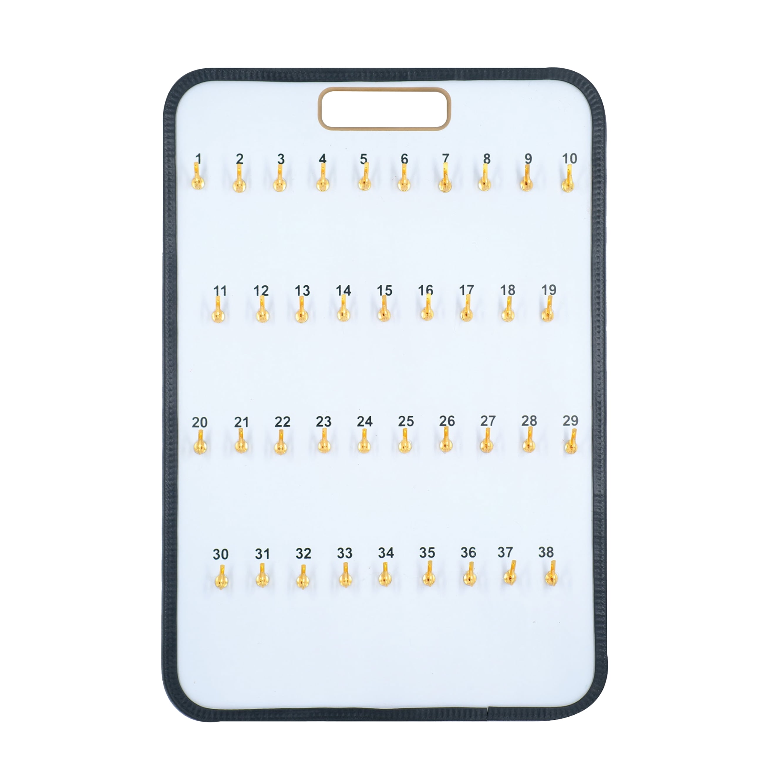 SSWBasics Key Board With Self-Closing Tabs - 38 Hooks - 16"W x 24"L ...