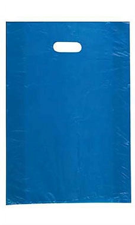 SSWBasics Large High Density Blue Plastic Merchandise Bags - 15”W x 4”D ...