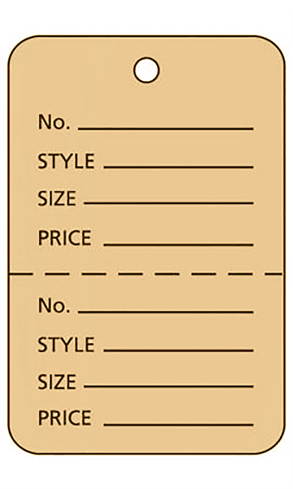 SSWBasics Large Unstrung Buff Perforated Coupon Price Tags - 1000 ...