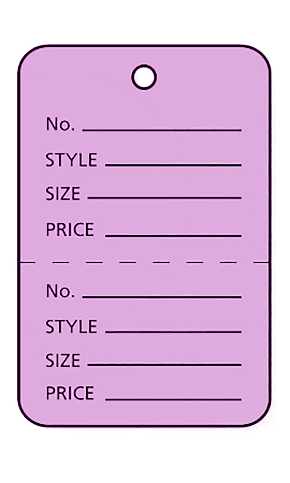 SSWBasics Lavender Perforated Clothing Tags - 1000 Unstrung Tags for ...