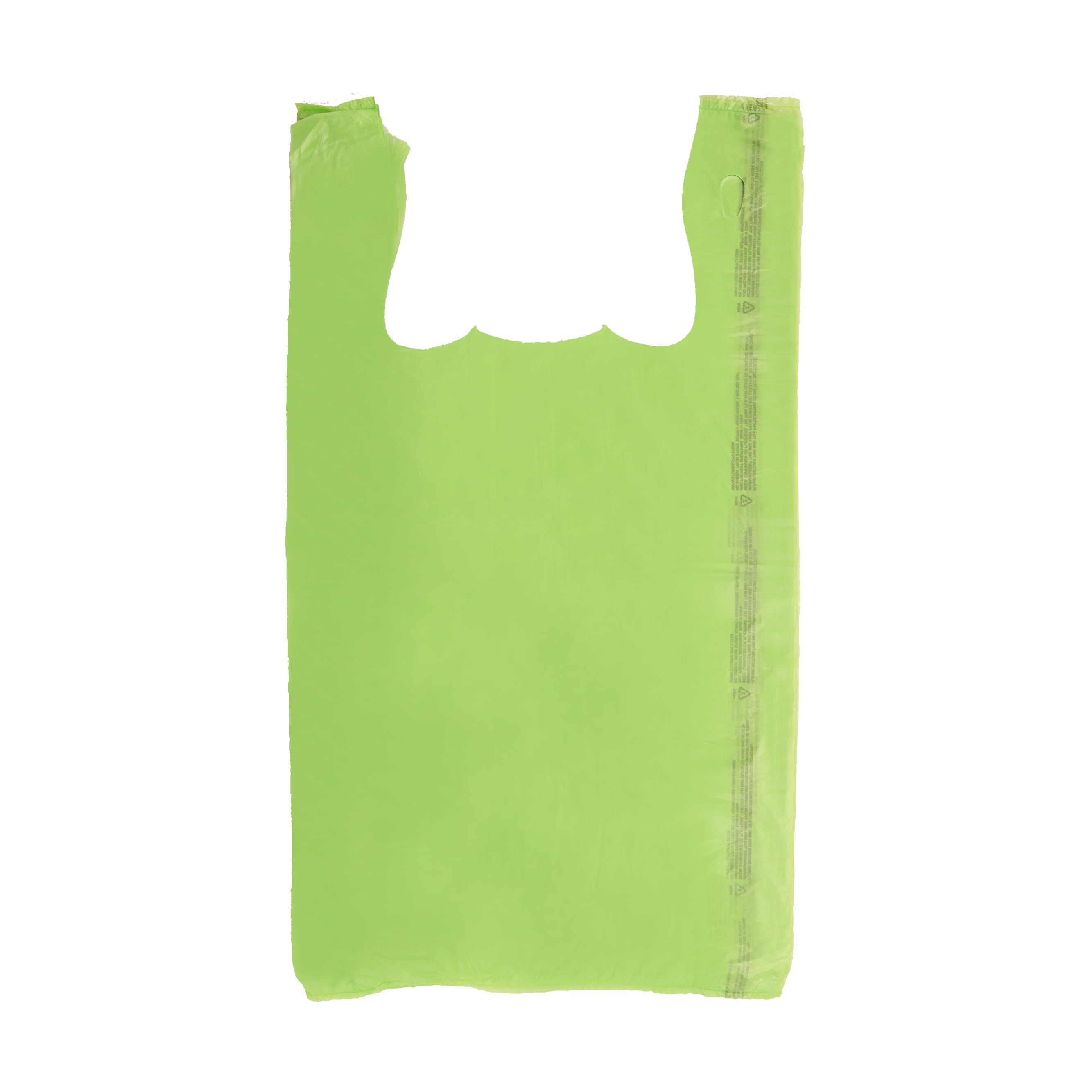 SSWBasics Lime Green Plastic T-Shirt Bags - Case of 1000 - Walmart.com