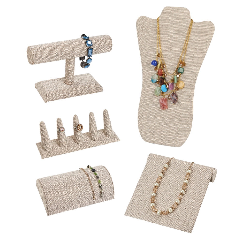 Linen Jewelry Display Bundle - 5 Tall & Small Displays - Walmart.com