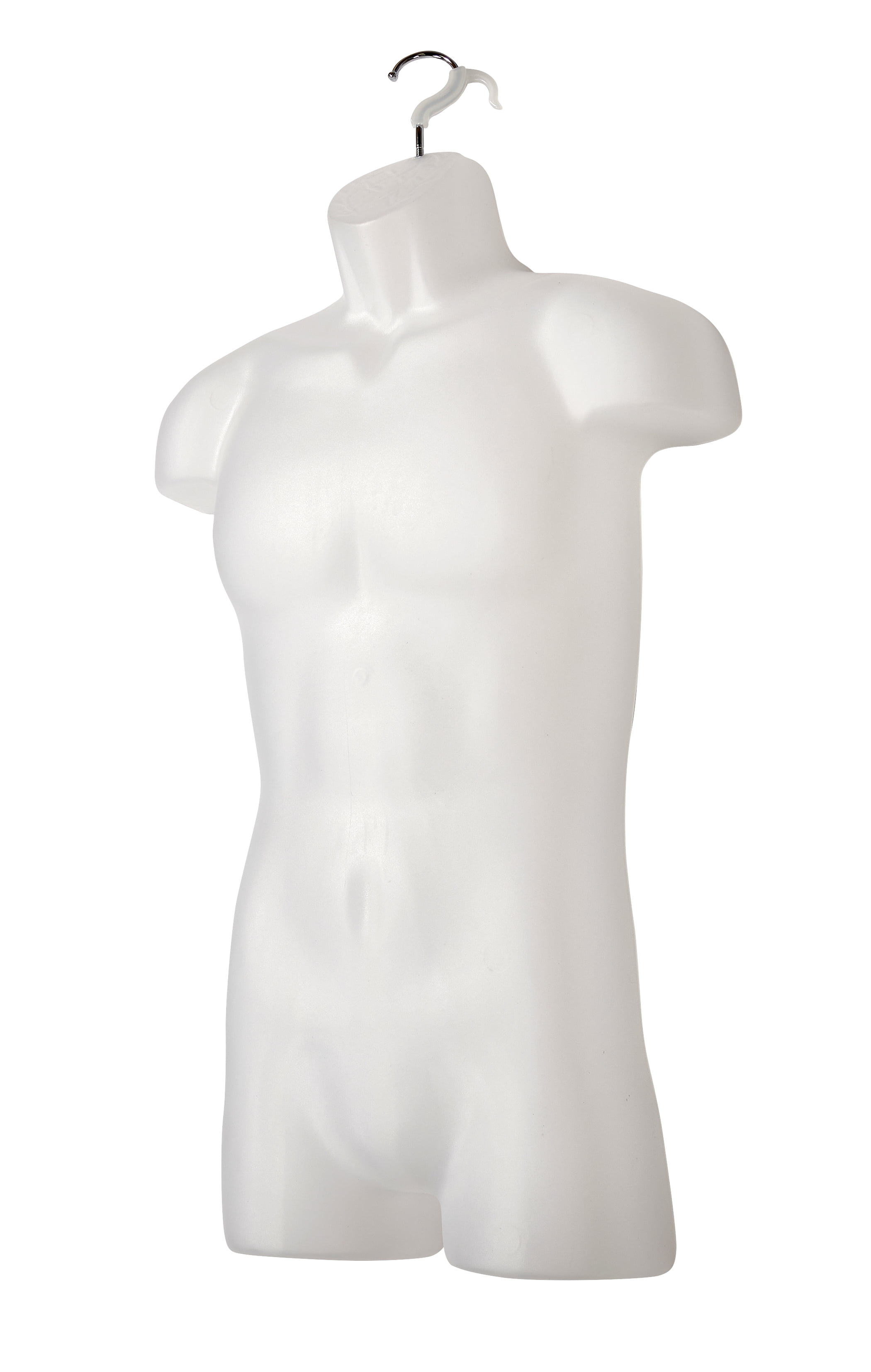 SSWBasics Male Molded Frosted Torso Form - Fits Men's Sizes S-L ...