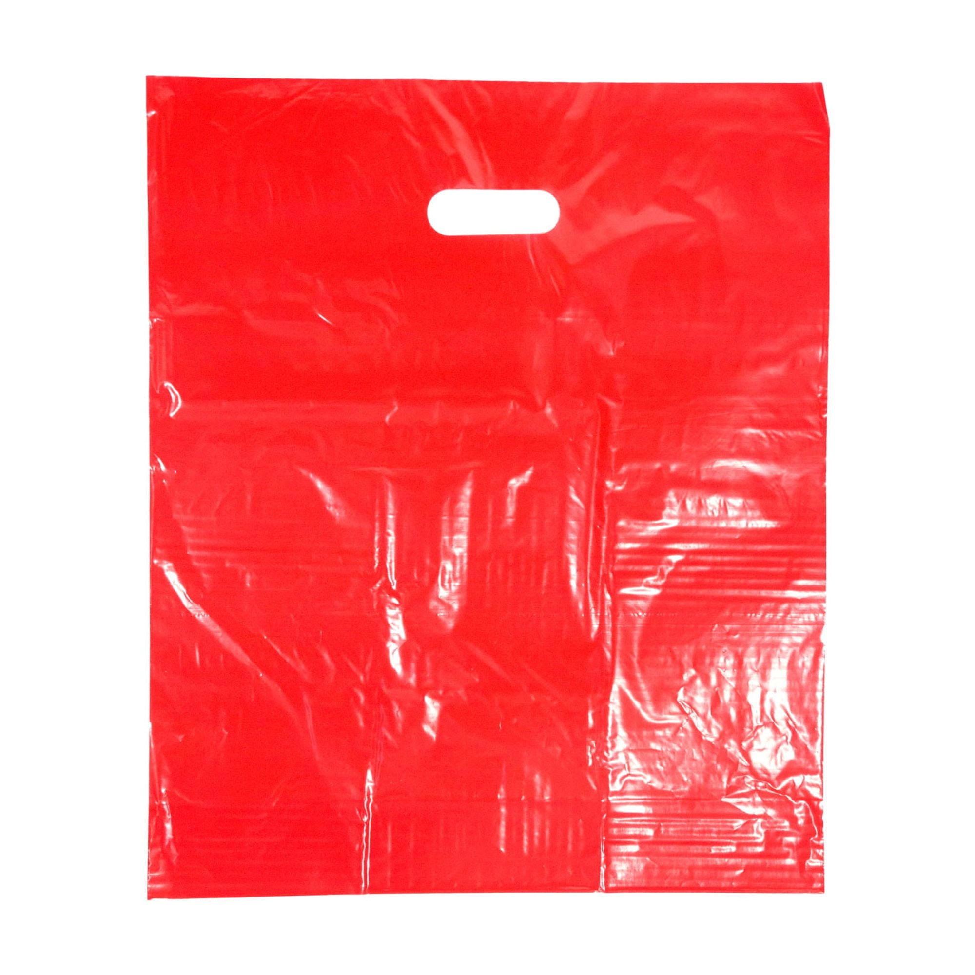 SSWBasics Merchandise Bags - Lightweight - Red - (15x18) - Pack of 500 ...