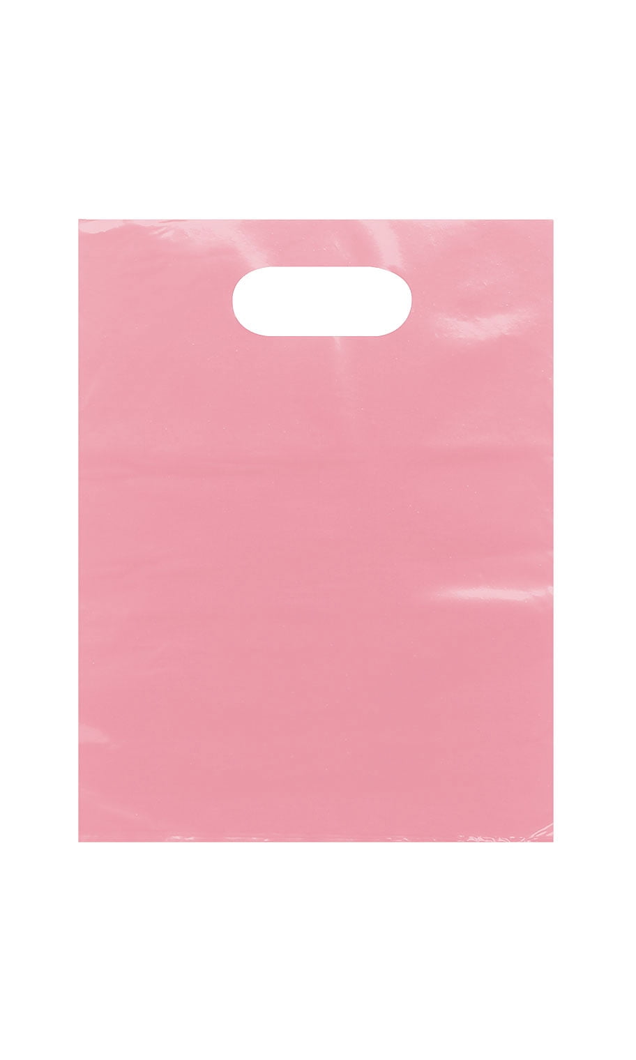 SSWBasics Small Pink Frosted Plastic Merchandise Bags - 9” x 12” - Case ...