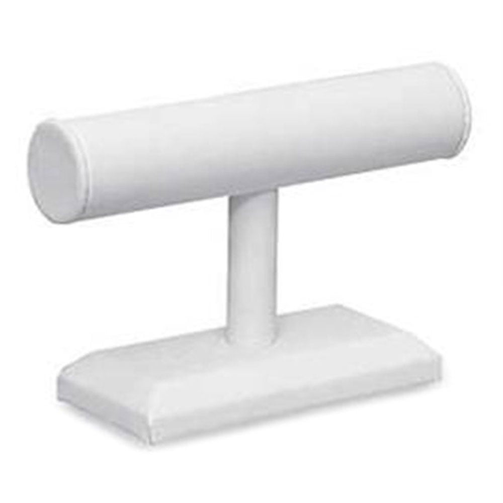 SSWBasics Small White Faux Leather T-Bar Display - 10 Pack - Walmart.com